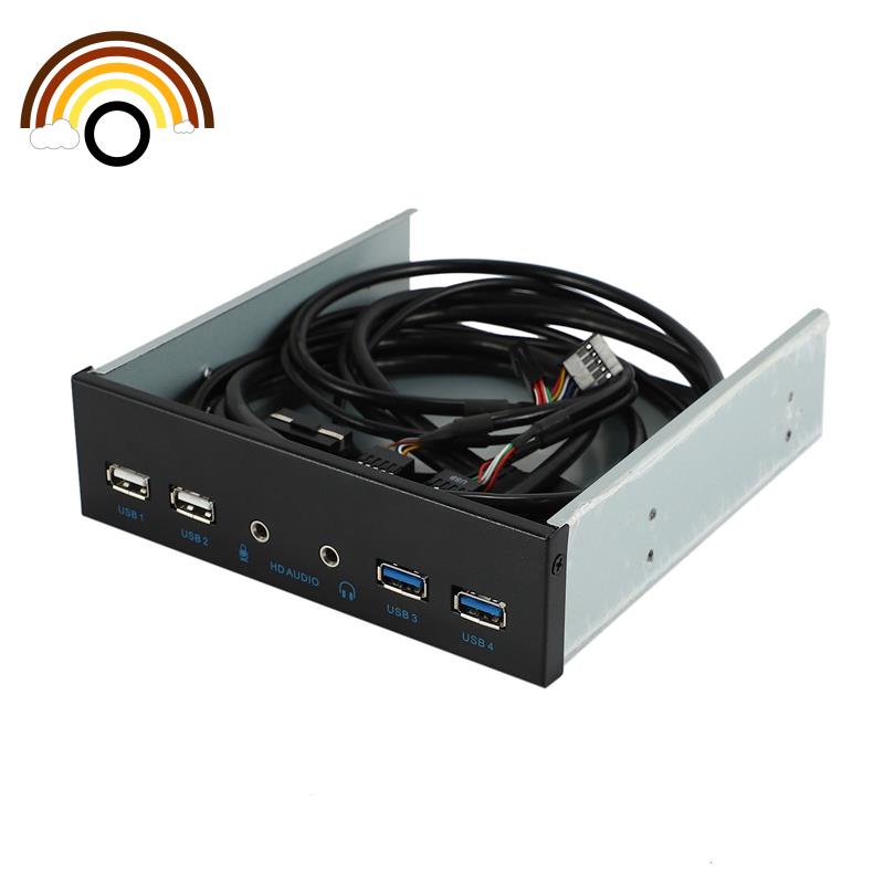 5.25 Inch Desktop Pc Case Internal Front Panel Usb Hub 2 Ports Usb 3.0 ...
