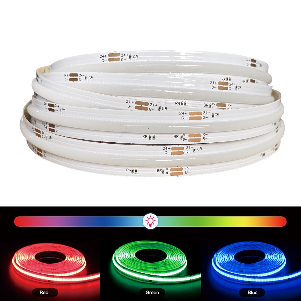 สายไฟ LED DC12V DC24V RGB COB 756 ดวง ยาว 5 เมตร ความสว่างสูง เปลี่ยนสีได้ สําหรับตกแต่ง DIY ...
