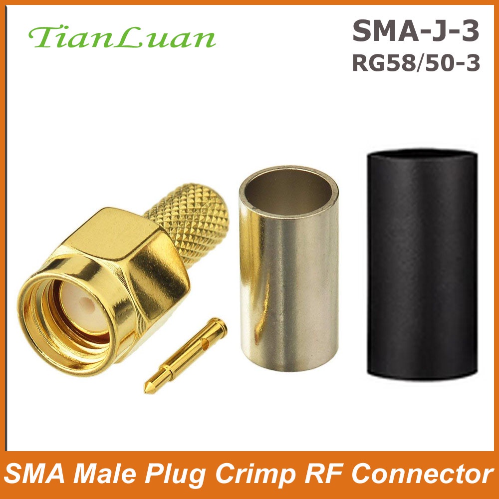 Sma ปลั๊กเชื่อมต่อสายโคแอ็กเชียล RF 3D-FB 50-3 สําหรับ RG58 RG141 RG142 RG303 RG400 LMR195 ...