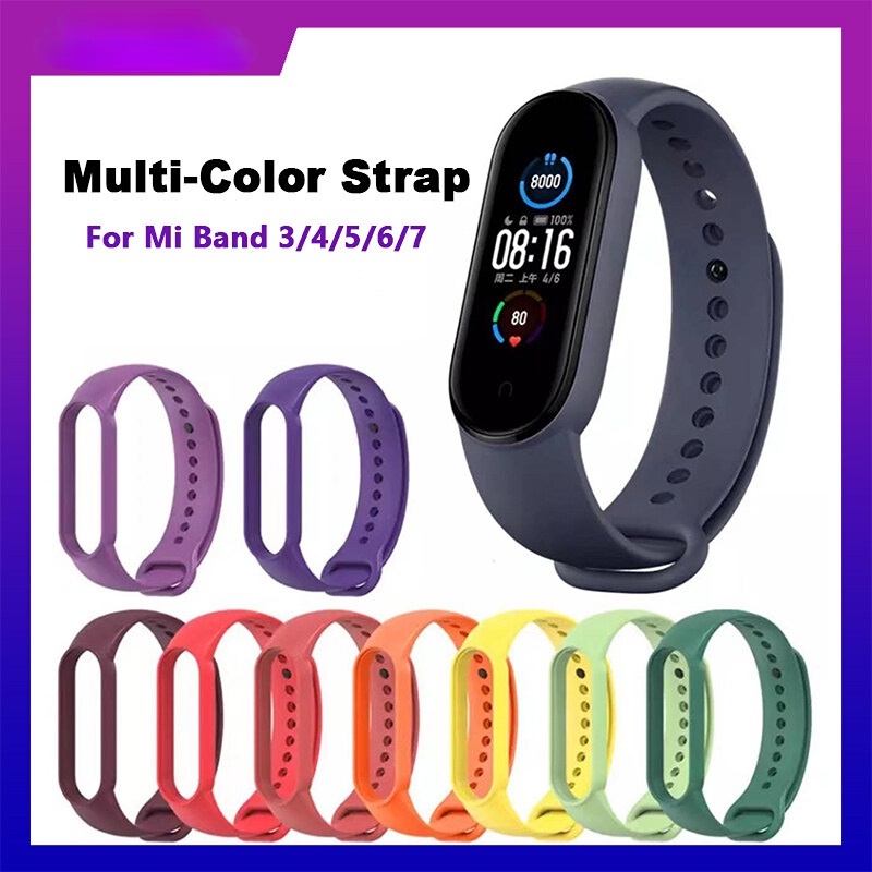 สายนาฬิกาข้อมือซิลิโคน แบบเปลี่ยน สําหรับ Mi Band 7 6 5 Xiaomi Miband 3 4 Miband 7 Miband 6 ...