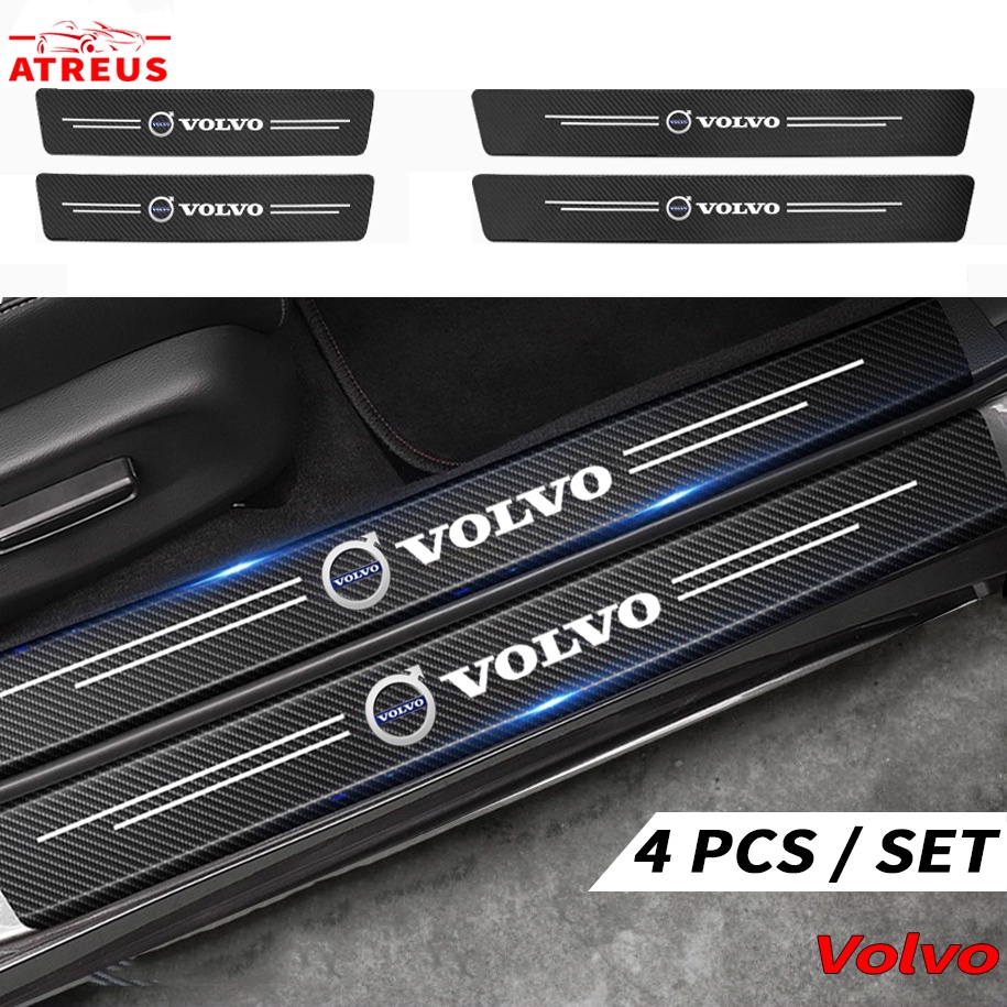 4 ชิ้น Volvo XC40 C40 สติกเกอร์คาร์บอนไฟเบอร์ ป้องกันรอยขีดข่วน สำหรับ ...