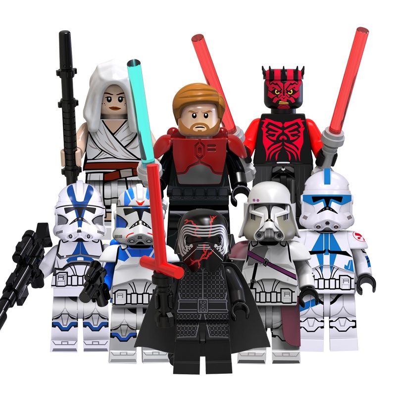 ฟิกเกอร์ตัวต่อ Jet Trooper Rey Bacara Darth Maul ขนาดเล็ก 501st ของเล่น ...