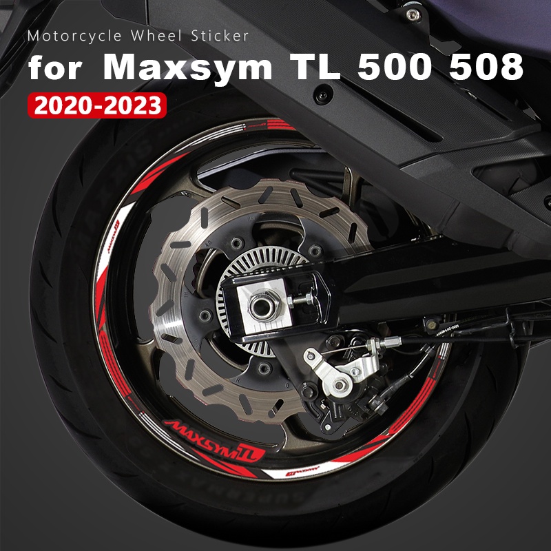 สติกเกอร์ล้อรถจักรยานยนต์กันน้ําขอบลาย Maxsym TL 508 2023 สําหรับ SYM Maxsym TL 500 TL500 2020 ...