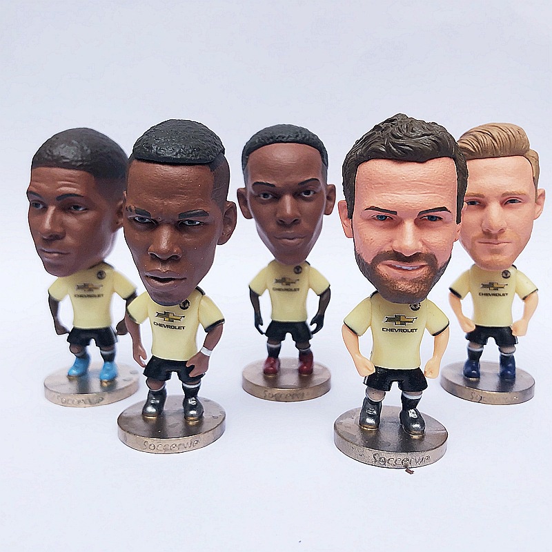 Football Player Figurines Superstar Martial Pogba Rashford Luke Shaw ...