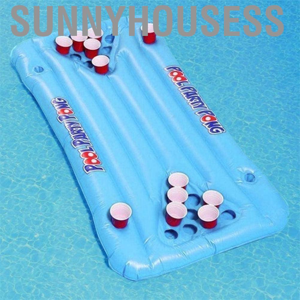 Sunnyhousess Inflatable Pool Party Floating Raft Multifunctional Beer ...