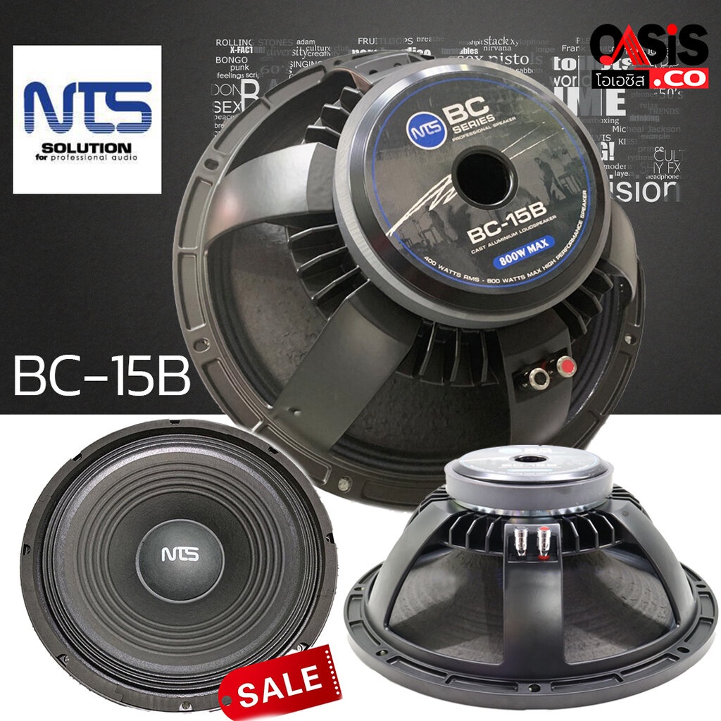 (1 ดอก) ดอกลำโพง 15 นิ้ว โครง หล่อ 800วัตต์ NTS BC-15 ลำโพง15นิ้ว NTS BC15 วอยซ์3นิ้ว ลำโพง โครง ...