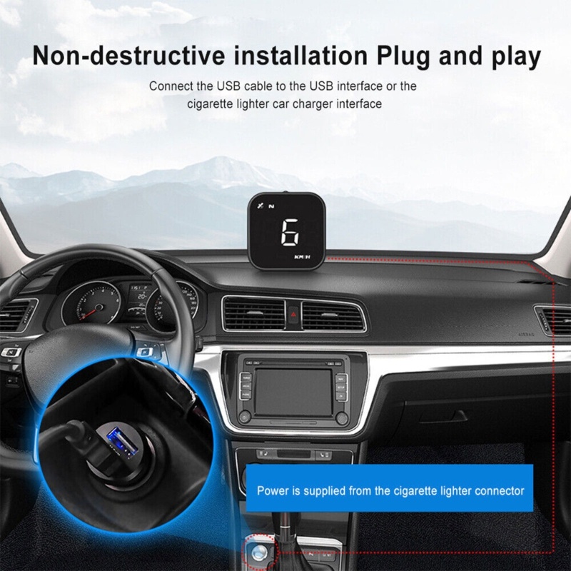 Edb* เครื่องวัดความเร็วดิจิทัล G4S HUD-Head Up Display GPS-Smart ...