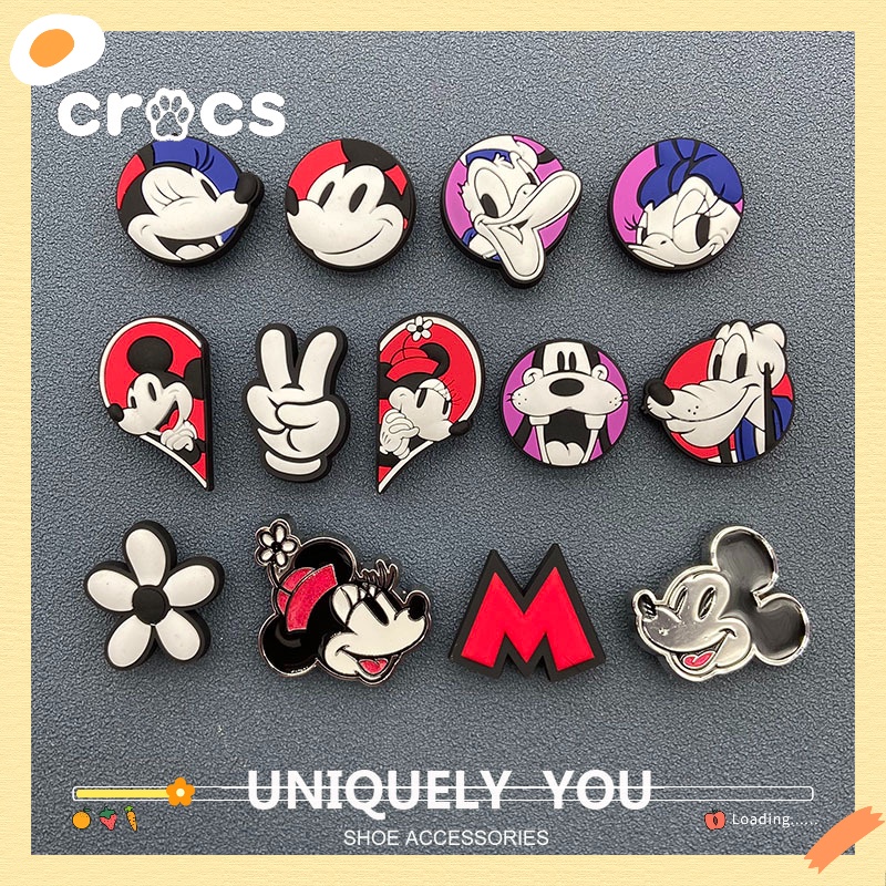 Crocs jibbitz charms DISNEY MICKEY FRIENDS jibbitz botton Minnie goofy ...