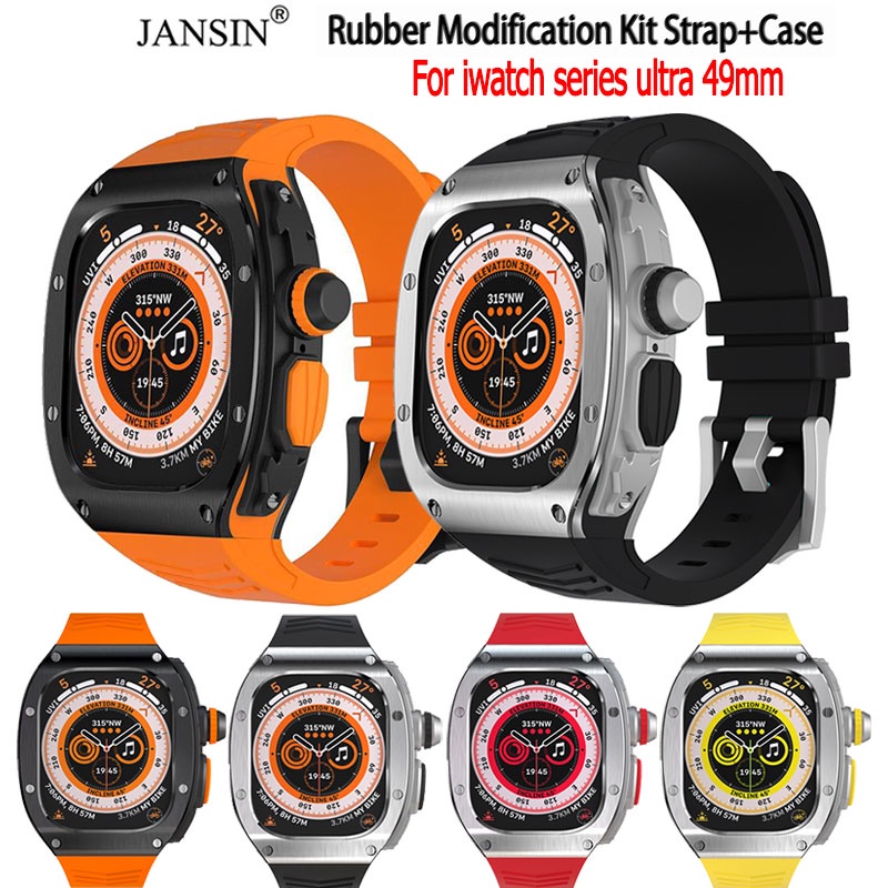 สายยาง สายนาฬิกา iwatch series ultra 2 สาย+modification kit เคส สําหรับ ...