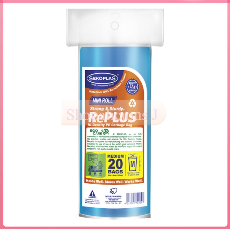 Sekoplas RePlus Mini Roll ถุงขยะ HDPE / ถุงขยะ / Beg Sampah / Plastik ...