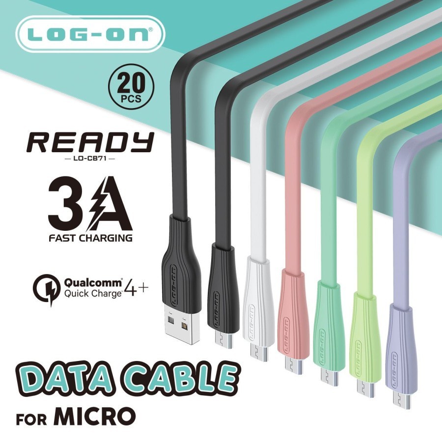 Log ON LO-CB71 MICRO FAST CHARGING QUALCOMM 3.0 A USB Charger Data ...
