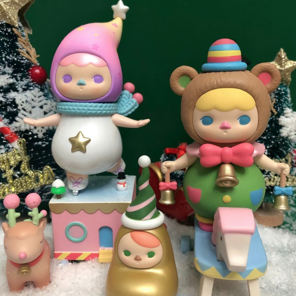 【ของแท้】POPMART Pucky ชุดกล่องสุ่ม ตุ๊กตาฟิกเกอร์ POPMART PUCKY ...