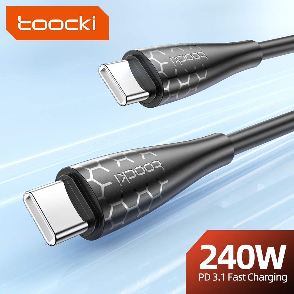 Toocki สายชาร์จ 240W Type C เป็น Type C PD3.1 QC4.0 100W 60W USB C ชาร์จเร็ว สําหรับแล็ปท็อป ...
