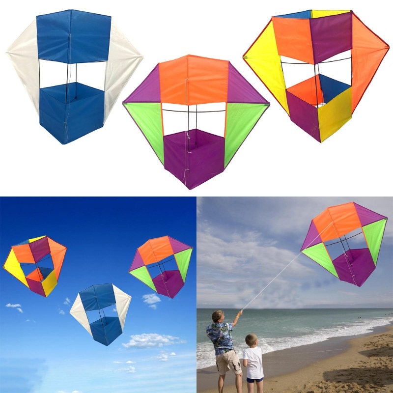 Flov4 ขนาดใหญ่ Cube กล่องรูปร่าง Kite Soft Kite Tear-proof Kite กีฬา ...