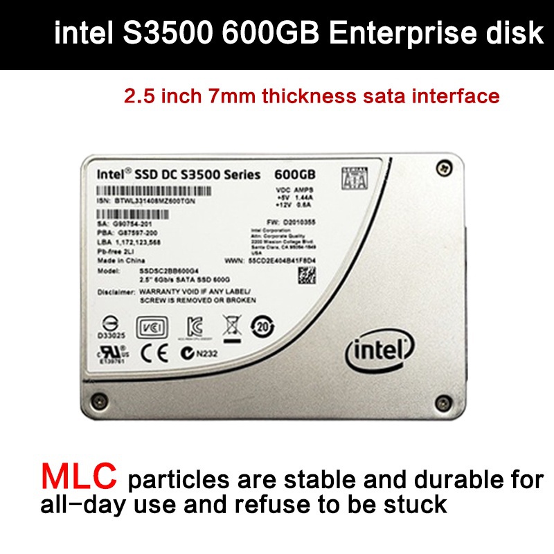 โซลิดสเตทไดรฟ์ Intel S3500 s3510 s3610 s3520 S3700 300g 240g 120g 160g 480g 600g 800g Intel ...