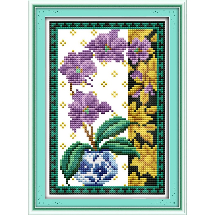 Joy Sunday Stamped Cross Stitch Ktis DMC Threads DIY เย ็ บปักถักร ้ อย ...