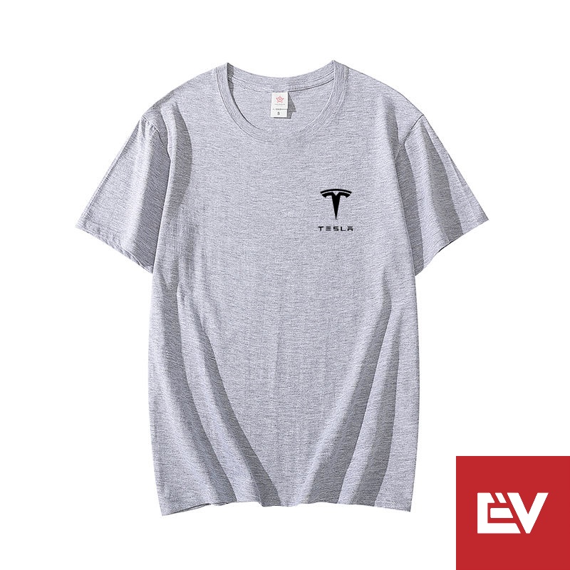 เสื้อยืด ผ้าฝ้ายแท้ พิมพ์ลาย Elon Musk Same Style Tesla Tesla Fans ...