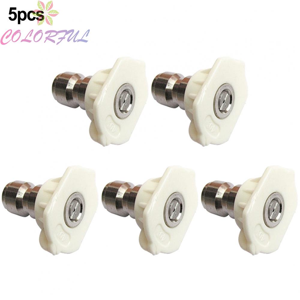 【COLORFUL】White Tip Connection Power Pressure Spray Nozzle Tips 1/4 Quick Washer | Shopee Thailand