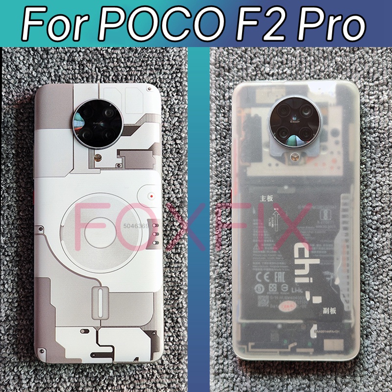 พลาสติกปกหลังสําหรับ Xiaomi Poco F2 Pro แบตเตอรี่แผงประตูด้านหลังพร้อม ...