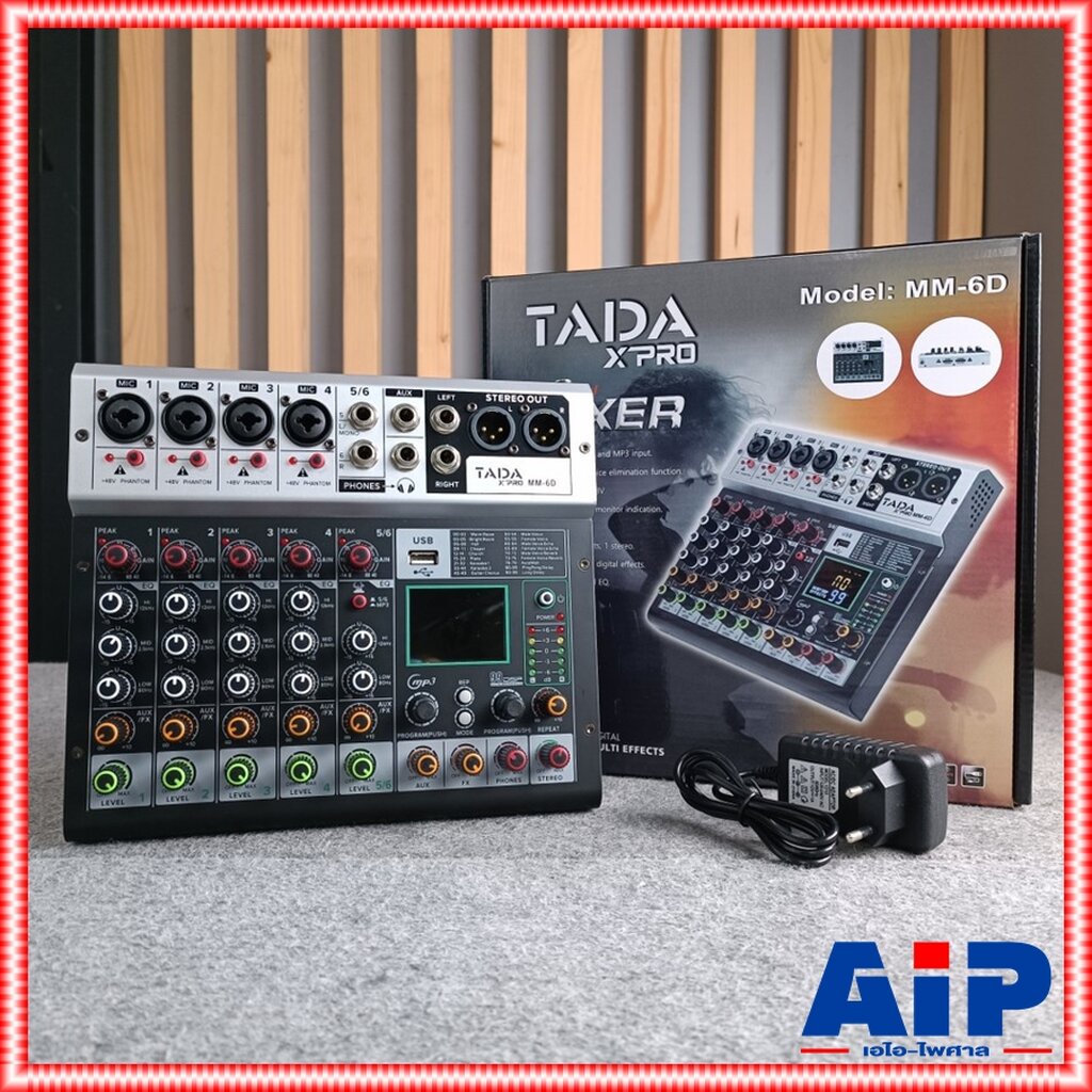 TADA M-6 MIXER MM-6D มิกเซอร์อนาล็อก 6 ช่อง เอฟเฟคแท้ มิกเซอร์ขนาดเล็ก ...