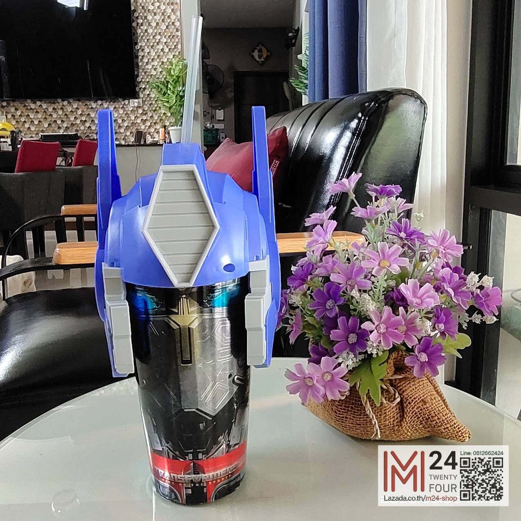 (1 ใบ) 32 oz. แก้วน้ำพร้อมท็อปเปอร์ ออฟติมัส ไพร์ม ทรานส์ฟอร์เมอร์ส ...