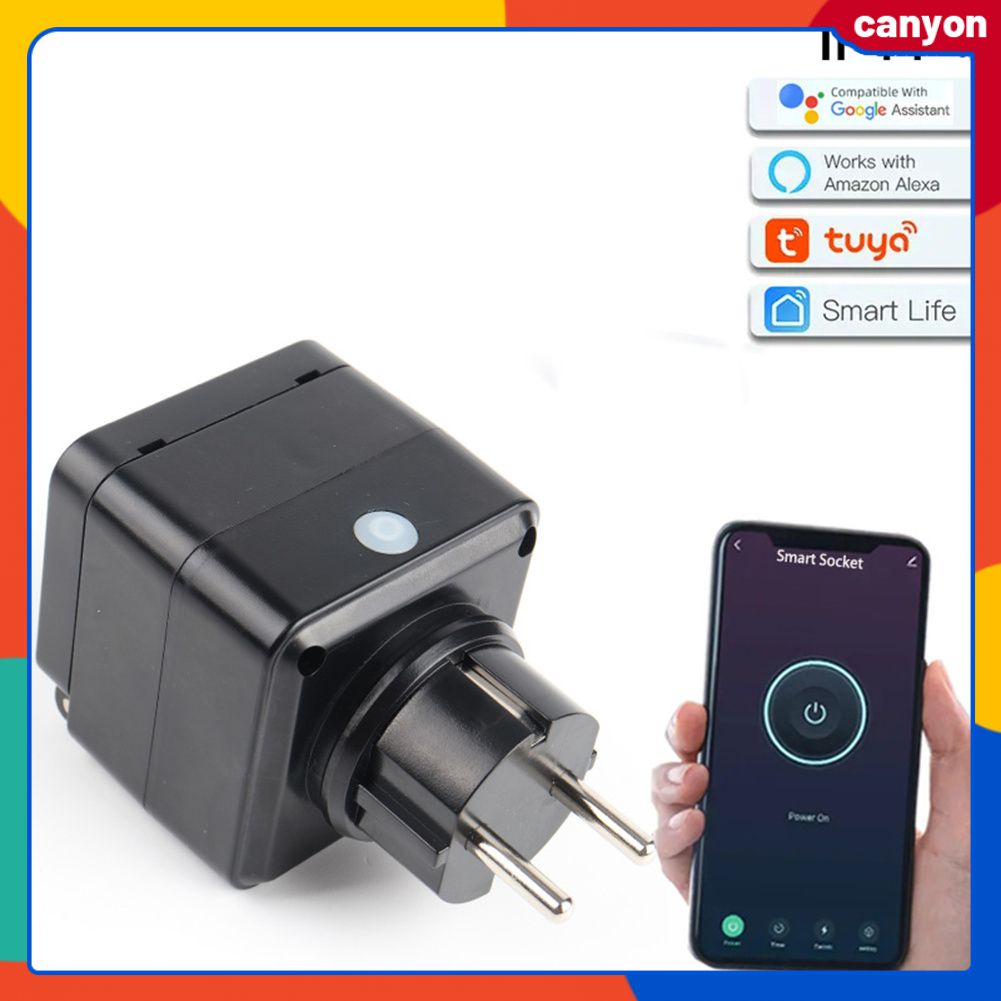 Tuya Outdoor Waterproof Smart Plug, 16a Wifi Remote Control Smart ...