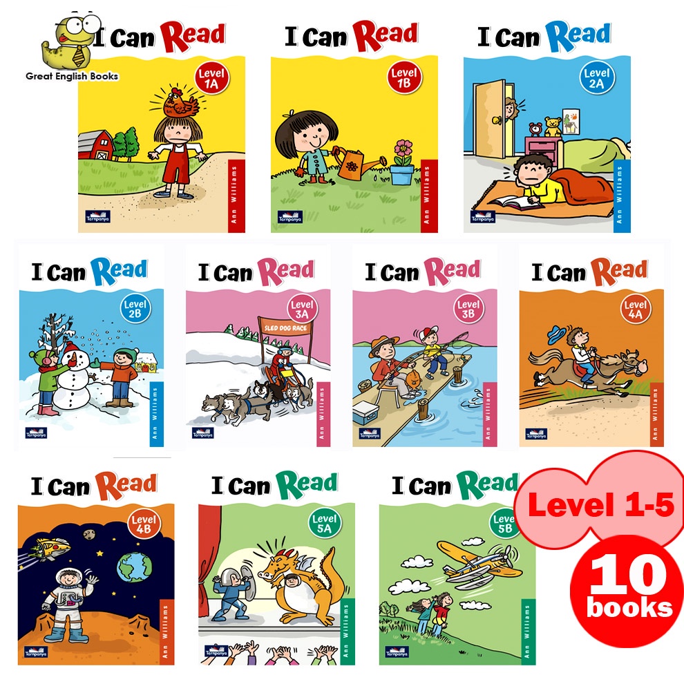หนังสือหัดอ่านภาษาอังกฤษ I Can Read Level 1-5 (10 Books) นื้อหาหลากหลาย ...