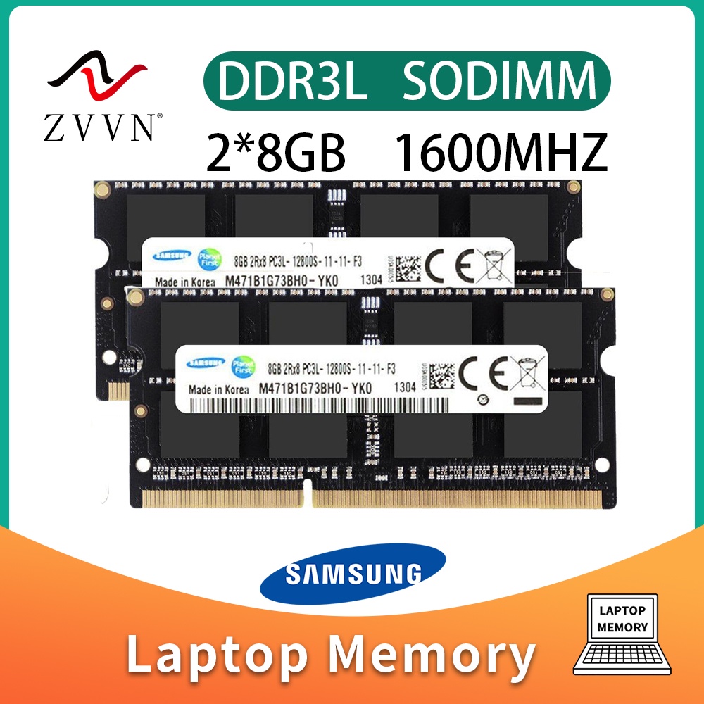 ใหม่ หน่วยความจําแล็ปท็อป โน้ตบุ๊ก สําหรับ Samsung 16GB 8GB PC3L-12800S 2Rx8 DDR3L 1600MHz 1.35V ...