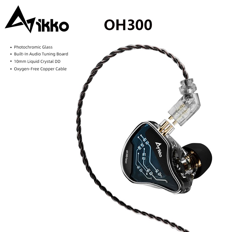 Ikko OH300 หูฟังอินเอียร์ แบบมีสาย Hifi 32Ω แก้วโฟโตโครมิก 10 มม. คริสตัลเหลว Dd | Shopee Thailand