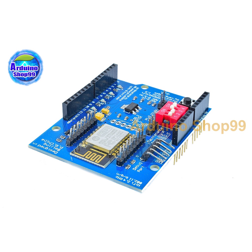 UNO R3 - ESP8266 Serial WiFi Shield Extend Board for Arduino - Blue | Shopee Thailand