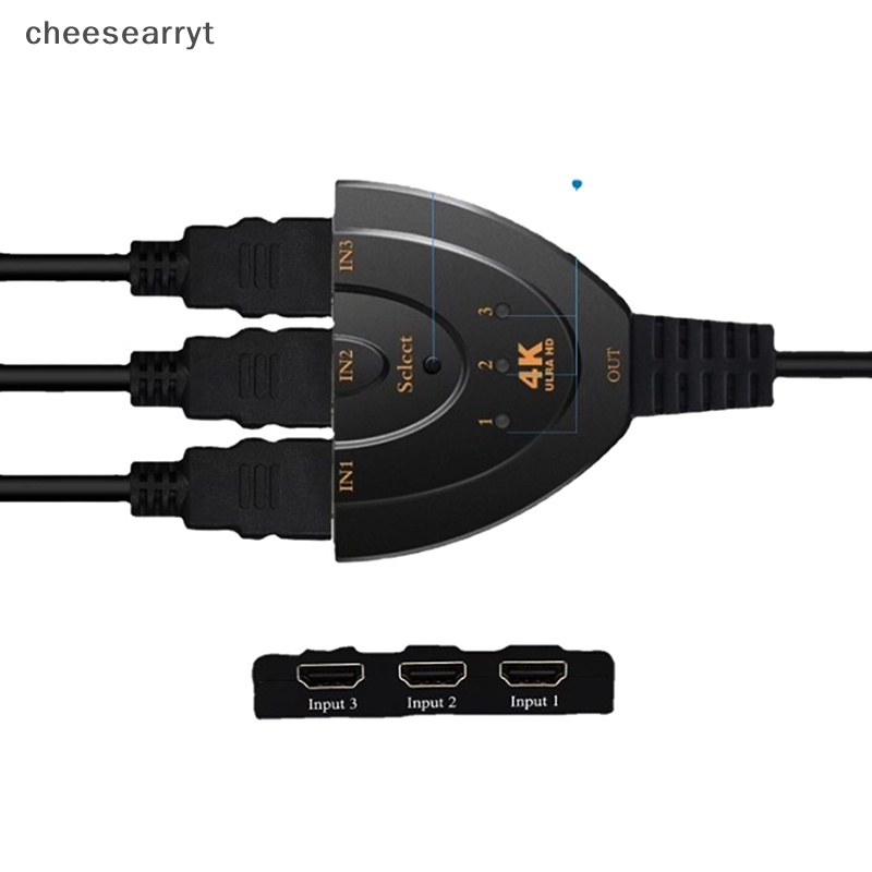 Chee อะแดปเตอร์แยก 4K*2K 3D Mini 3 พอร์ต HDMI 1.4 สวิตช์ 4K HD 1080P ...