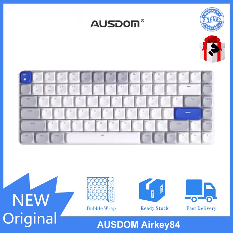 Ausdom Airkey84 คีย์บอร์ดไร้สาย บลูทูธ สามโหมด | Shopee Thailand