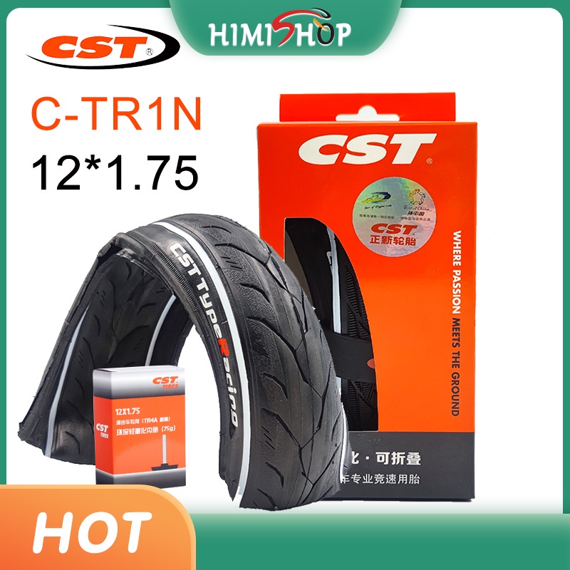 ยางล้อรถจักรยาน CST C-TR1N 12 นิ้ว 12x1.75 44-203 1 ชิ้น พร้อมท่อ 120TPI | Shopee Thailand