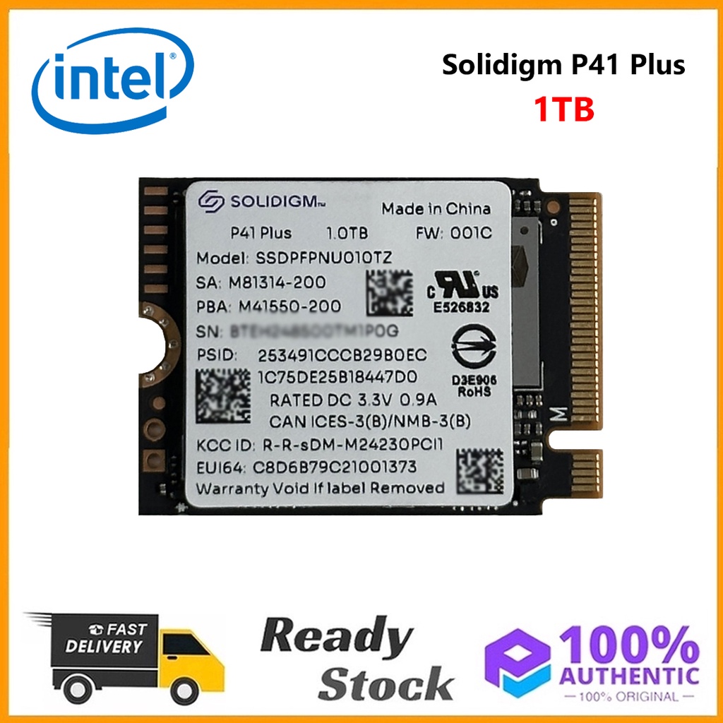 Solidigm P41 Plus 1TB M.2 NVMe 2230 SSD Solid State Drives for Steam Deck | Shopee Thailand