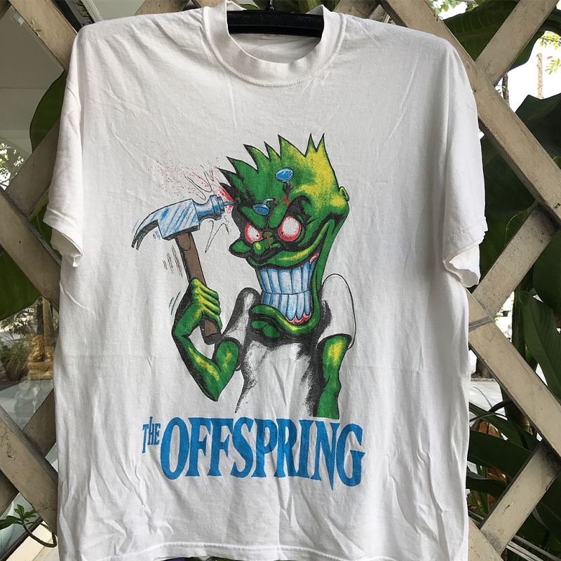 XYZ QI เสื้อยืดแขนสั้นลําลอง พิมพ์ลาย The Offspring Descendants Band สไตล์พังก์ ยุโรป อเมริกัน ...