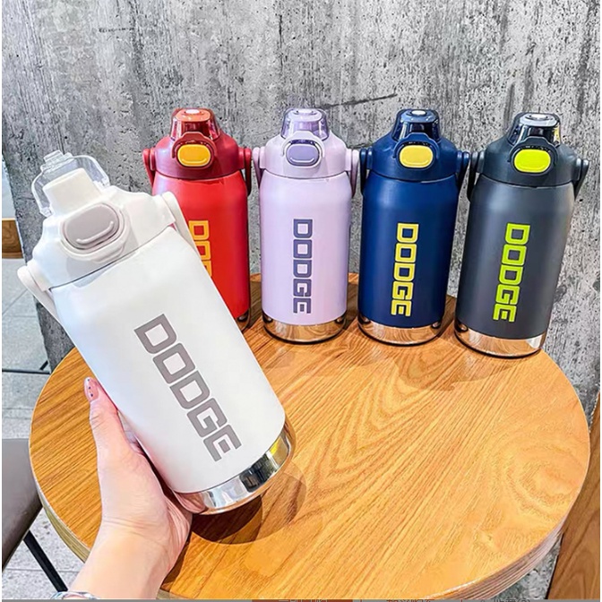 YIWUSHOP ปลีก/ส่ง กระบอกน้ำเก็บอุณหภูมิ ร้อนเย็น กระบอกน้ำ DODGE ขวดน้ำสแตนเลส 1200ML และ 950ML ...