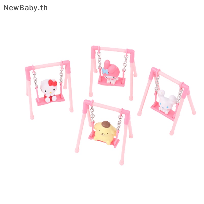 Newbaby ของเล่นฟิกเกอร์ การ์ตูน Hello Kitty Playing On The Swings ...