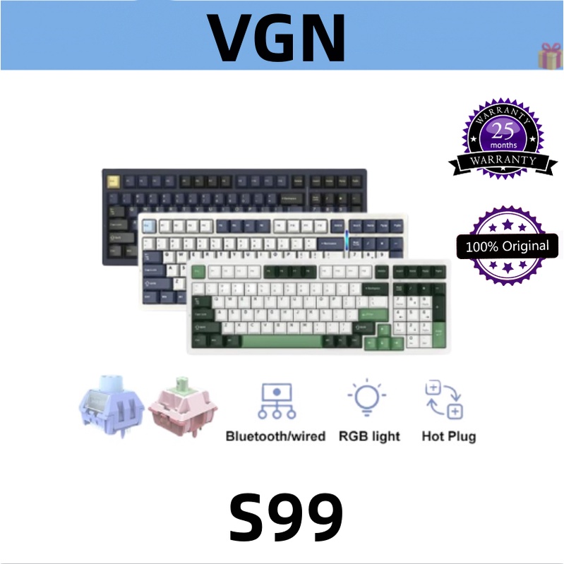 Vgn S99 คีย์บอร์ดเมคคานิคอล ไฟแบ็คไลท์ RGB สามโหมด เปลี่ยนได้ | Shopee Thailand