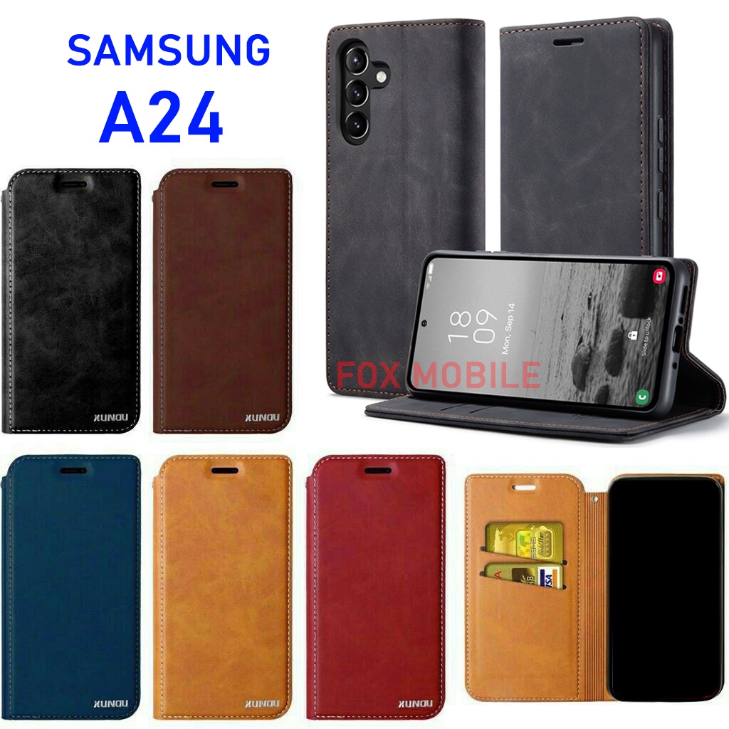 เคสหนัง A25/A05/A05S/A24/A14/A15/S23FE เคสฝาพับ ตั้งได้ สำหรับ SAMSUNG A54 5G/A34 5G เคสกัน ...