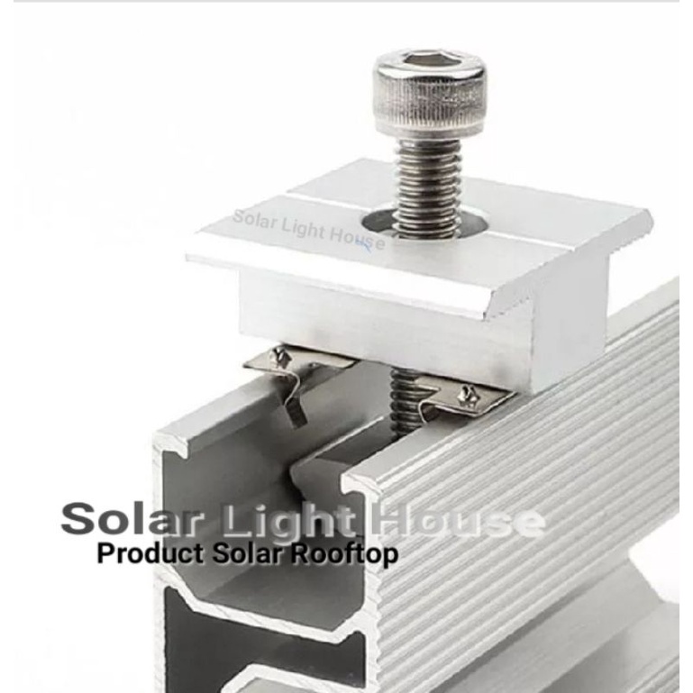 อุปกรณ์ช่าง SOLAR Mid Clamp อุปกรณ์ยึดแผงโซล่าเซลล์ Aluminum | Shopee ...