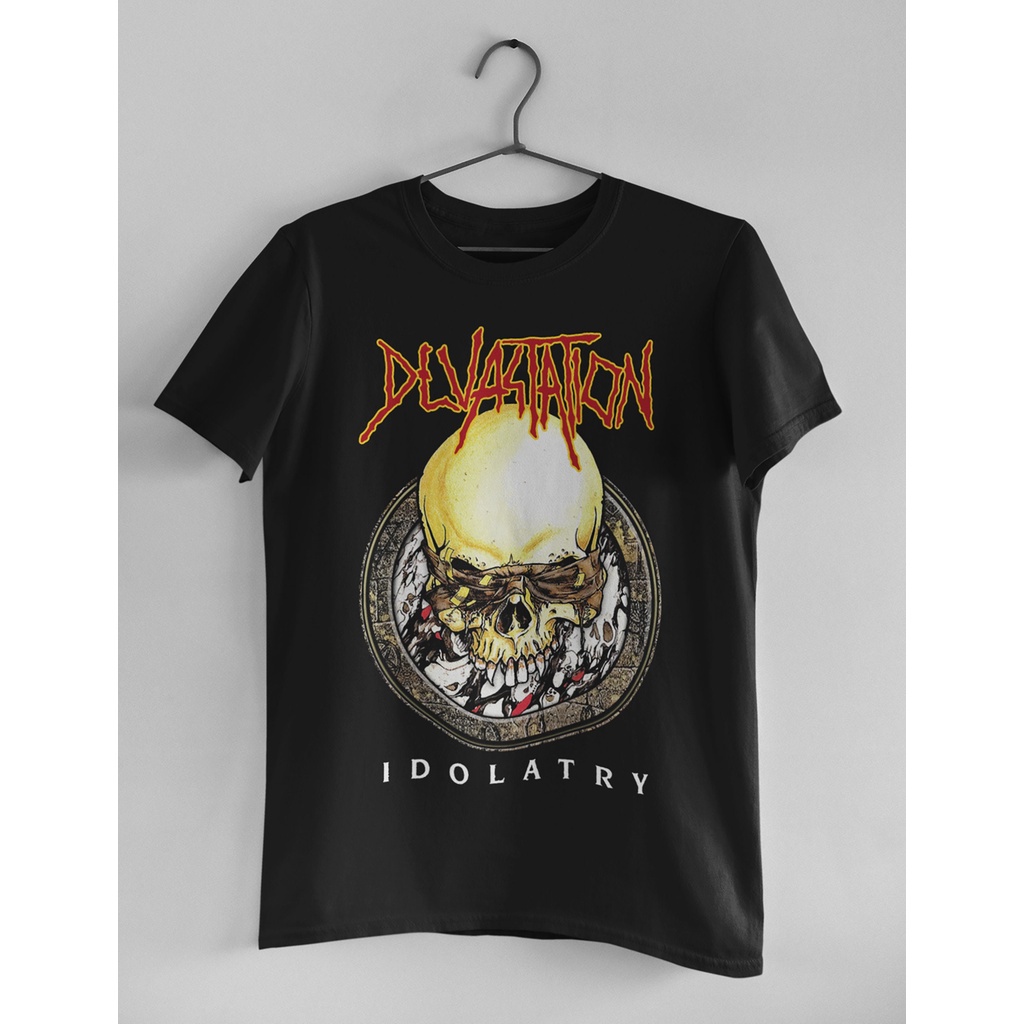 #พร้อมส่ง เสื้อยืด พิมพ์ลาย Devastation Idolatry Thrash Metal Death ...