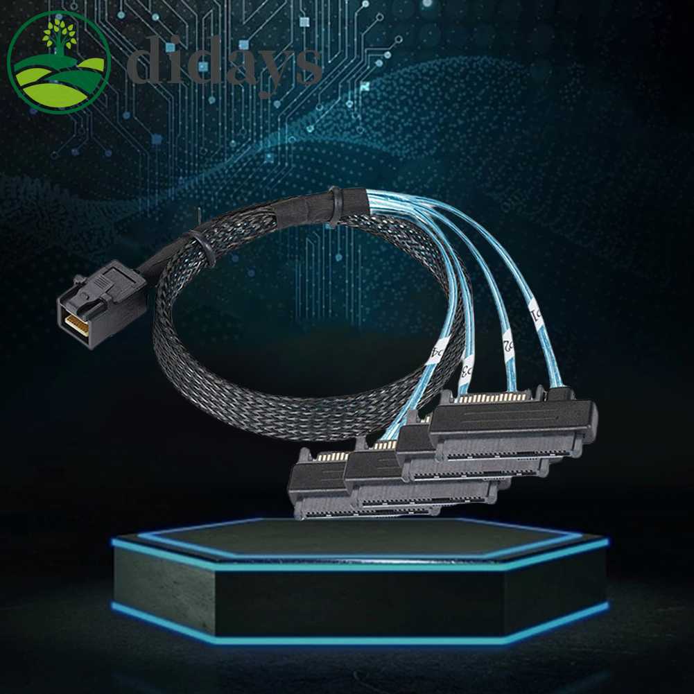 อะแดปเตอร์สายเคเบิ้ล MiniSAS HD SFF-8643 36P To 4SFF-8482 29 15P SAS ...