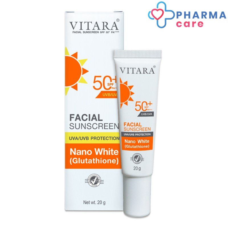 VITARA Facial sunscreen SPF50+ PA++ 20 G ครีมกันแดด [PC] | Shopee Thailand