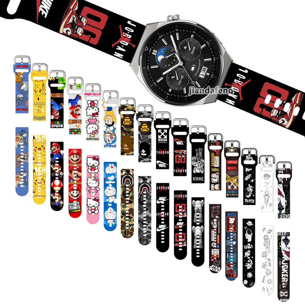 สายนาฬิกาข้อมือซิลิโคน พิมพ์ลายพราง สําหรับ HUAWEI WATCH GT3 Pro 46 มม. ...
