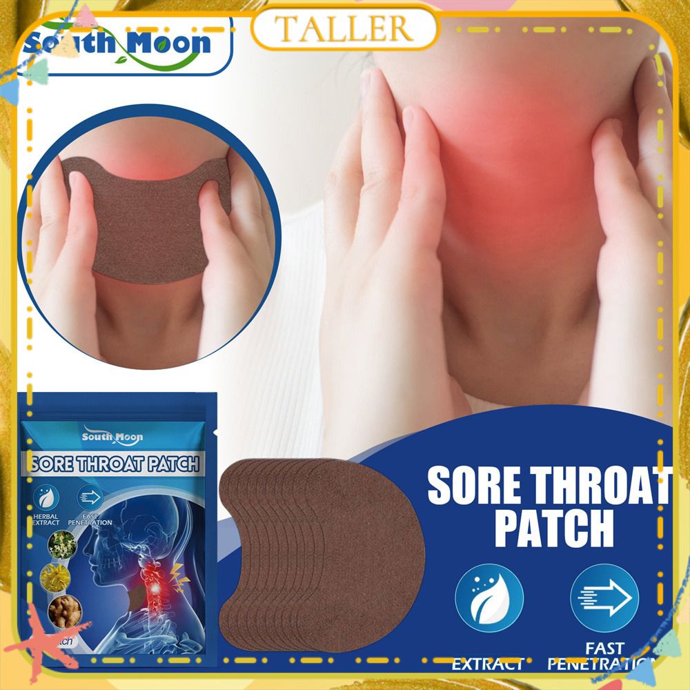 Ready Stcok South Moon 10 Patch Sore Throat Stickers บรรเทาคอแห้ง มีอาการคัน ปวดคอ คอหอย ปลอบ ...