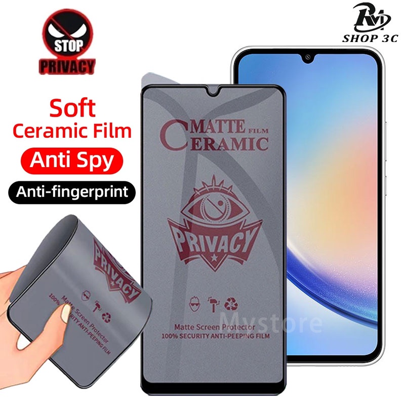 ฟิล์มเซรามิกส์ กันมองข้าง สำหรับ แบบด้านเต็มจอ Samsung Galaxy A56 A36 A26 A16 A06 A55 A35 S24 ...