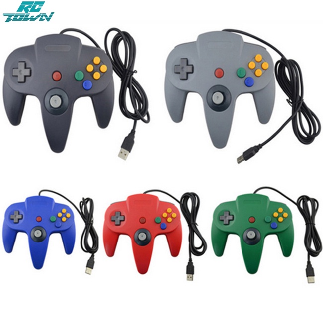 Rctown จอยสติ๊กควบคุมเกม N64 USB N64 ABS สําหรับคอมพิวเตอร์ PC | Shopee ...