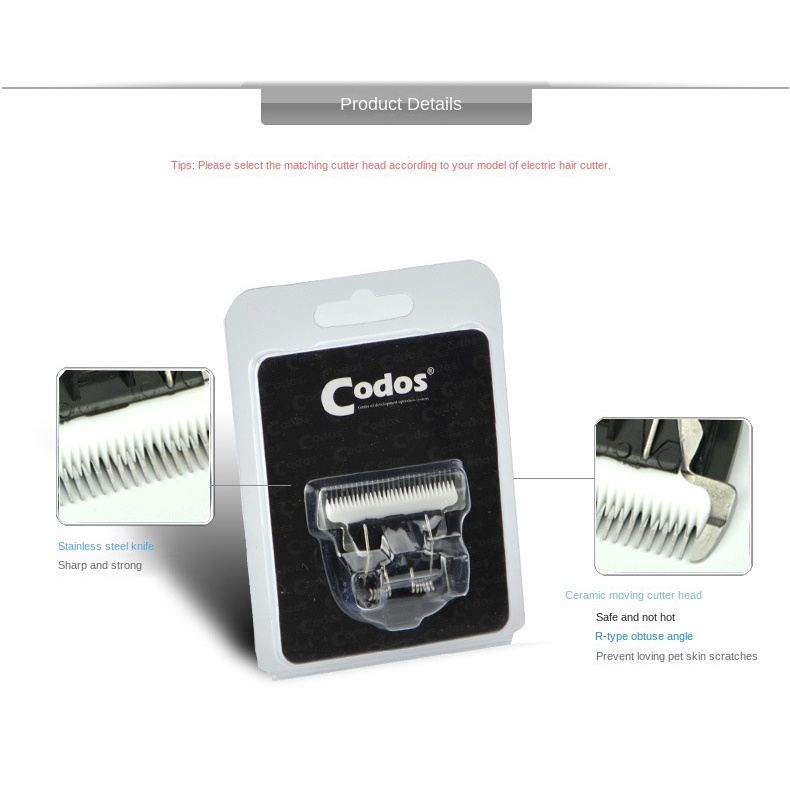 Codos มีด Cp-9500 หัวตัดเครื ่ องโกนหนวดสัตว ์ เลี ้ ยงผม Trimmer หัวกรรไกรไฟฟ ้ า XX8C | Shopee ...