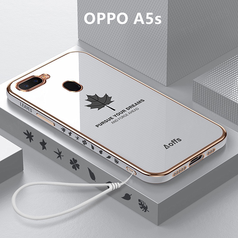 เคส OPPO A5s case ลายใบเมเปิ้ล TPU แบบนิ่ม เคสมือถือ เคสโทรศัพท์ OPPO ...