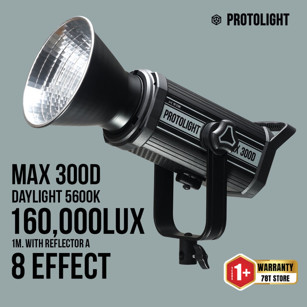 Protolight MAX 300BX ไฟสตูดิโอLED COB ไฟต่อเนื่อง 300W ปรับสีได้ ช่างภาพใช้เป็นไฟถ่ายรูป VDO ...